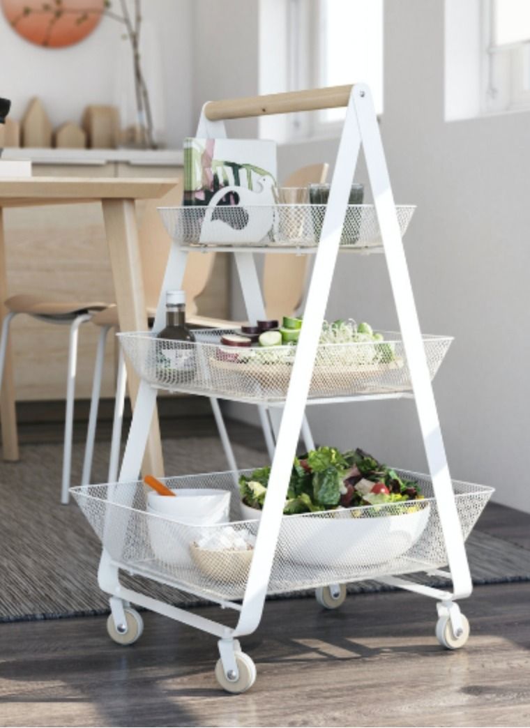 IKEA RISATORP trolley, white, 傢俬＆家居, 其他, 收納箱及袋 - Carousell
