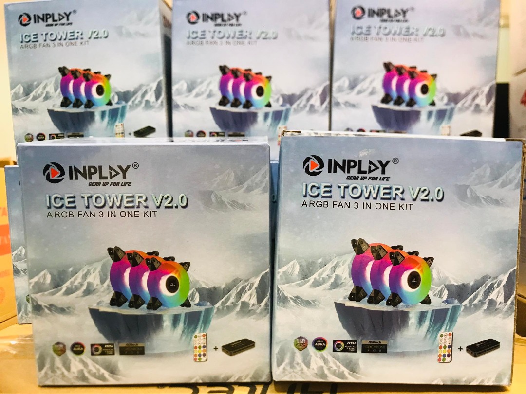 Inplay 120mm ARGB Cooling Fan Ice Tower V2 3in1 Kit With Controller ...