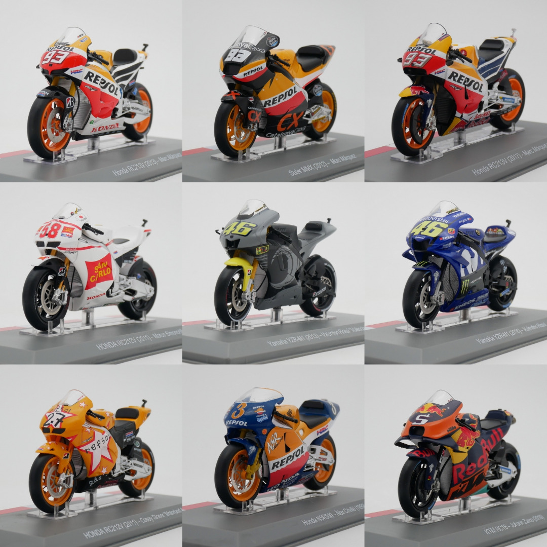 IXO Altaya Leo 1:18 Yamaha Honda #46 #93 Rossi Marc Marquez MotoGP ...