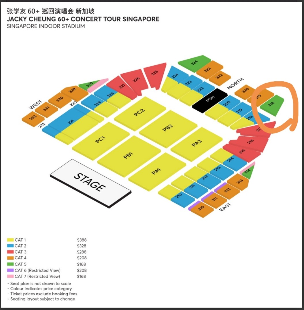 jacky cheung 15/7 sat night concert, Tickets & Vouchers, Event Tickets ...