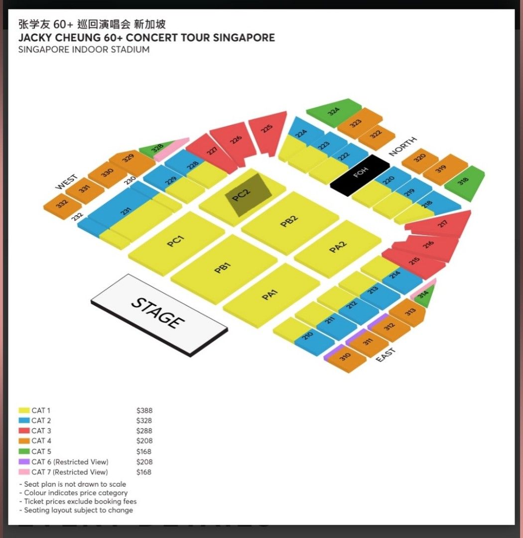 Jacky Cheung Concert Tour - CAT 1 ticket (one pair), Tickets & Vouchers ...