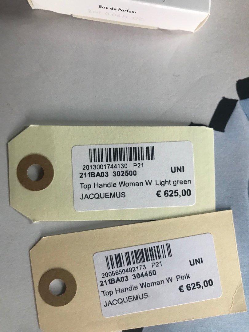 Jacquemus bag price tag label tag card harga dll buat tas bambino atau ...