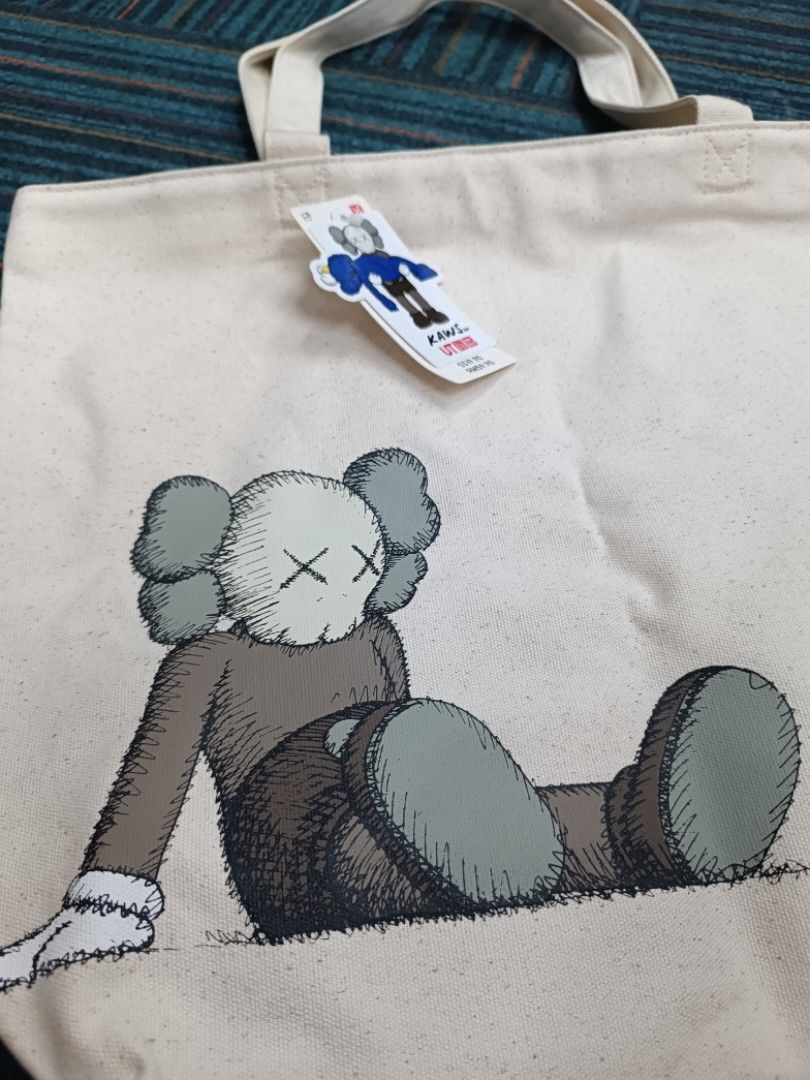 KAWS x Uniqlo Tote Bag, Women's Fashion, Bags & Wallets, Tote Bags on ...