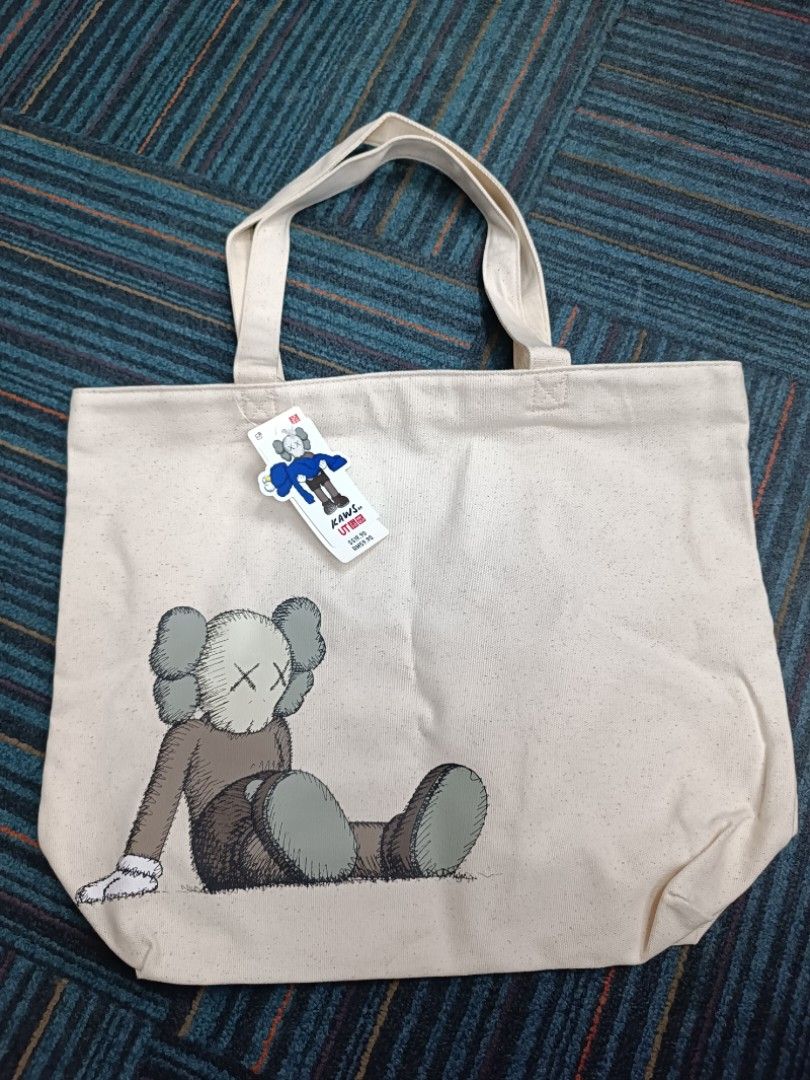 KAWS x Uniqlo Tote Bag, Women's Fashion, Bags & Wallets, Tote Bags on ...