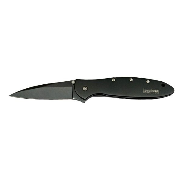 Kershaw 1660CKT Ken Onion Leek Assisted Flipper Open 3" Black Plain ...