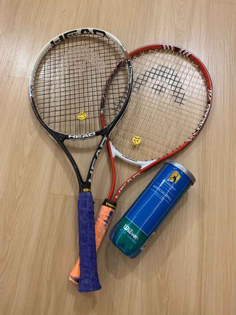 2 x Kid HEAD Tennis Rackets and Balls, Sports Equipment, Sports & Games ...