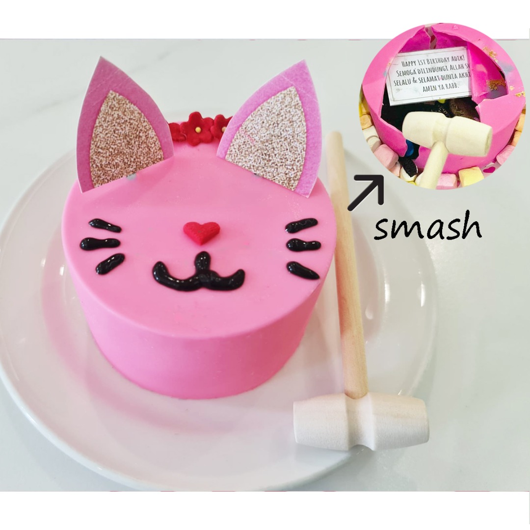 Kitty Cat Chocolate Smash Pinata Cake, Food & Drinks, Homemade Bakes on ...