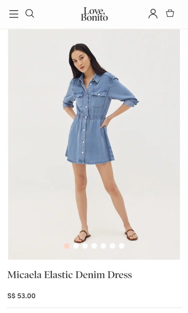 LB Love Bonito Micaela Elastic Denim Dress, Women's Fashion, Dresses & Sets, Dresses on Carousell