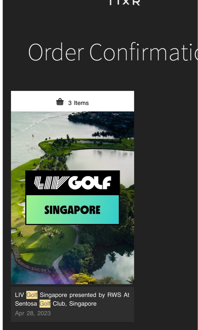 Liv Golf Singapore Grounds Pass, Tickets & Vouchers, Event Tickets on ...