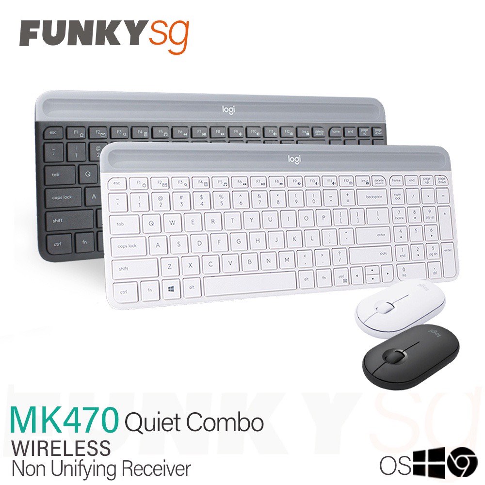 Logitech Wireless Silent Keyboard and Mouse Set MK470 *AUTHENTIC ...