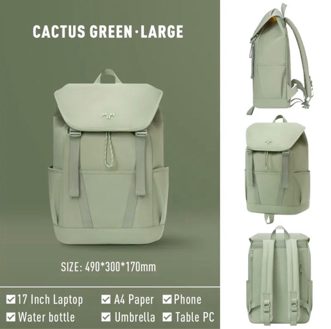 MAH Backpack In Cactus Green, Women's Fashion, Bags & Wallets, Backpacks on Carousell