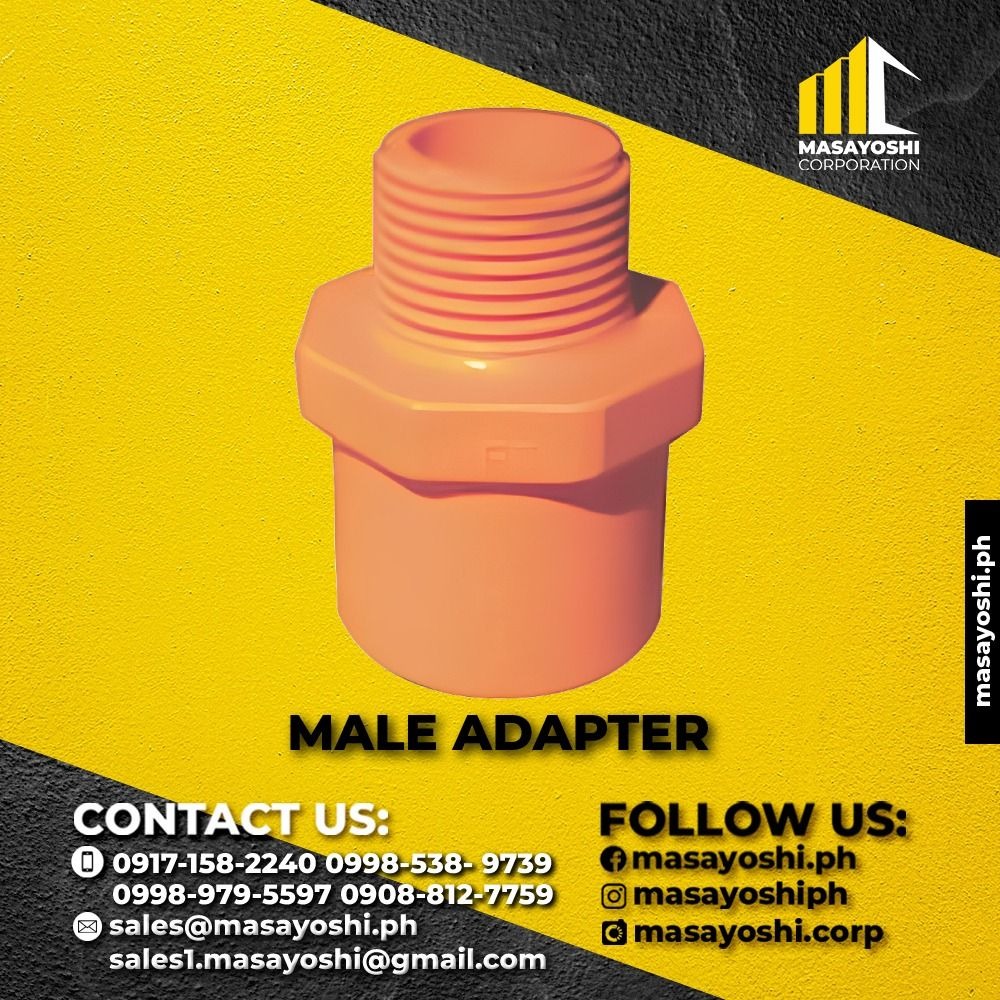 male adapter plastic threaded, fittings, coupling, piping, pipe works ...