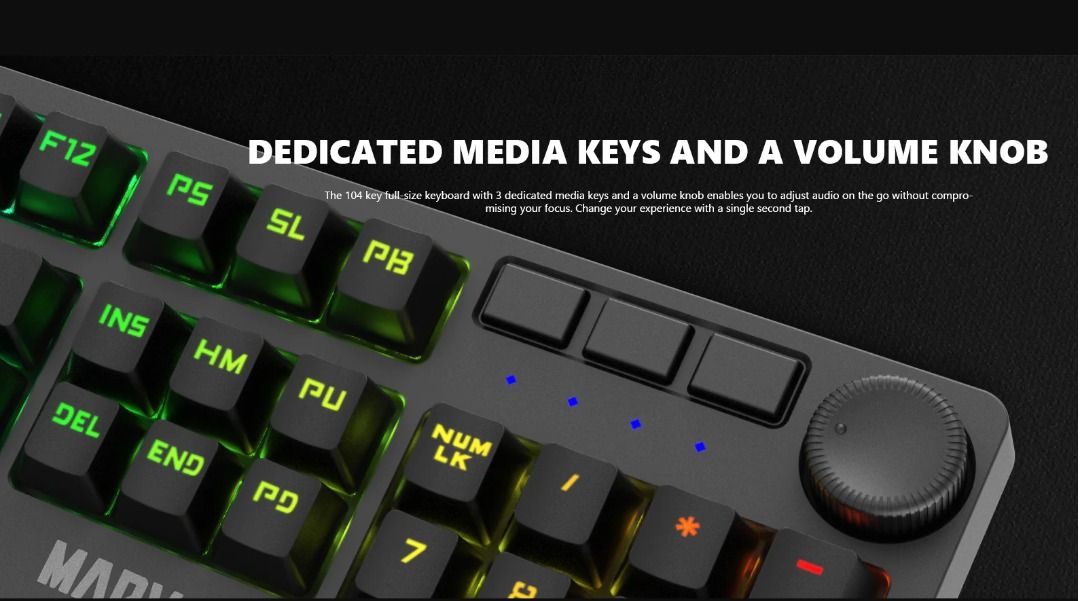 MARVO KG954 Full Size Mechanical Gaming Keyboard, Computers & Tech ...