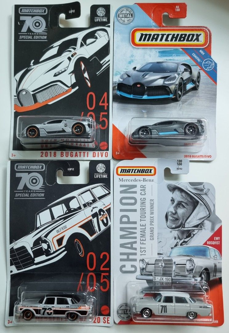 Matchbox 2018 Bugatti Divo & 1962 Mercedes-Benz 220 SE, Hobbies & Toys ...