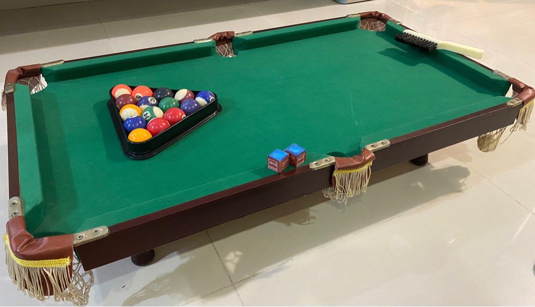 Mini pool table (actual material), Hobbies & Toys, Toys & Games on ...