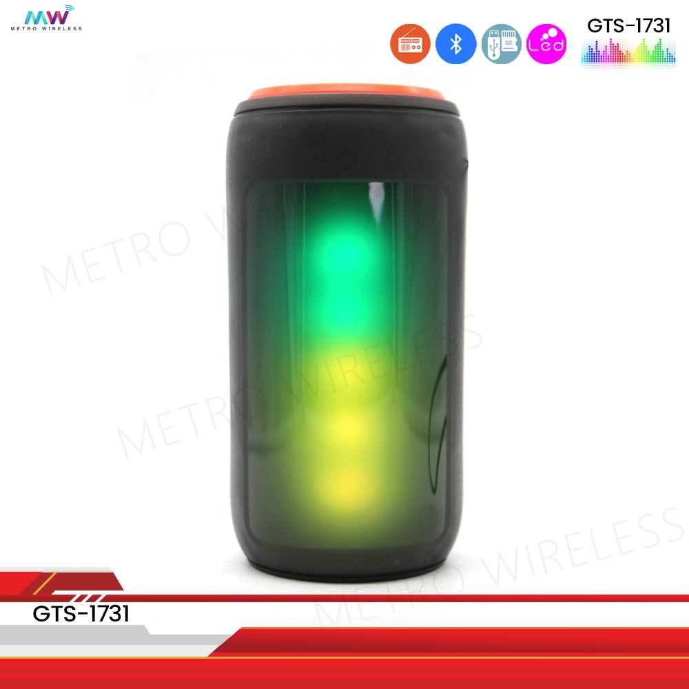 MINI SOUND BASS RGB PORTABLE WIRELESS BLUETOOTH SPEAKER GTS-1731 RECHARGEABLE OUTDOOR (NEW ...