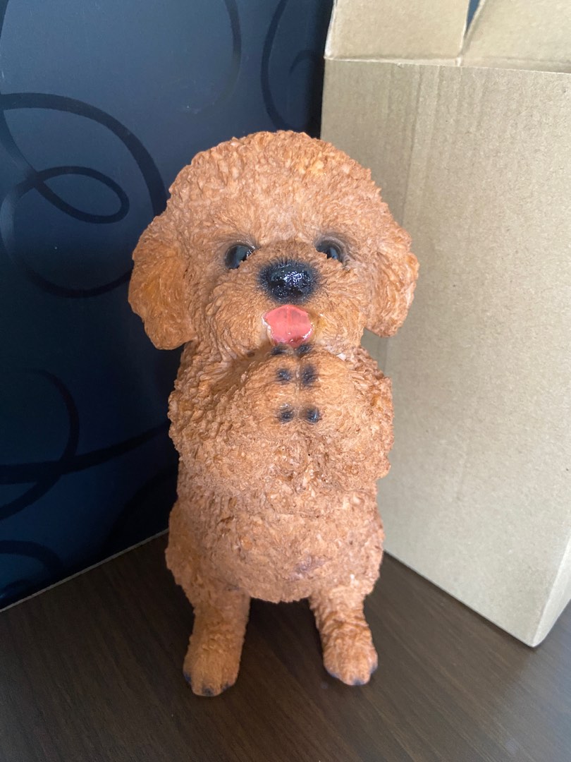 Mini Toy Poodle Stand Statue, Hobbies & Toys, Toys & Games on Carousell