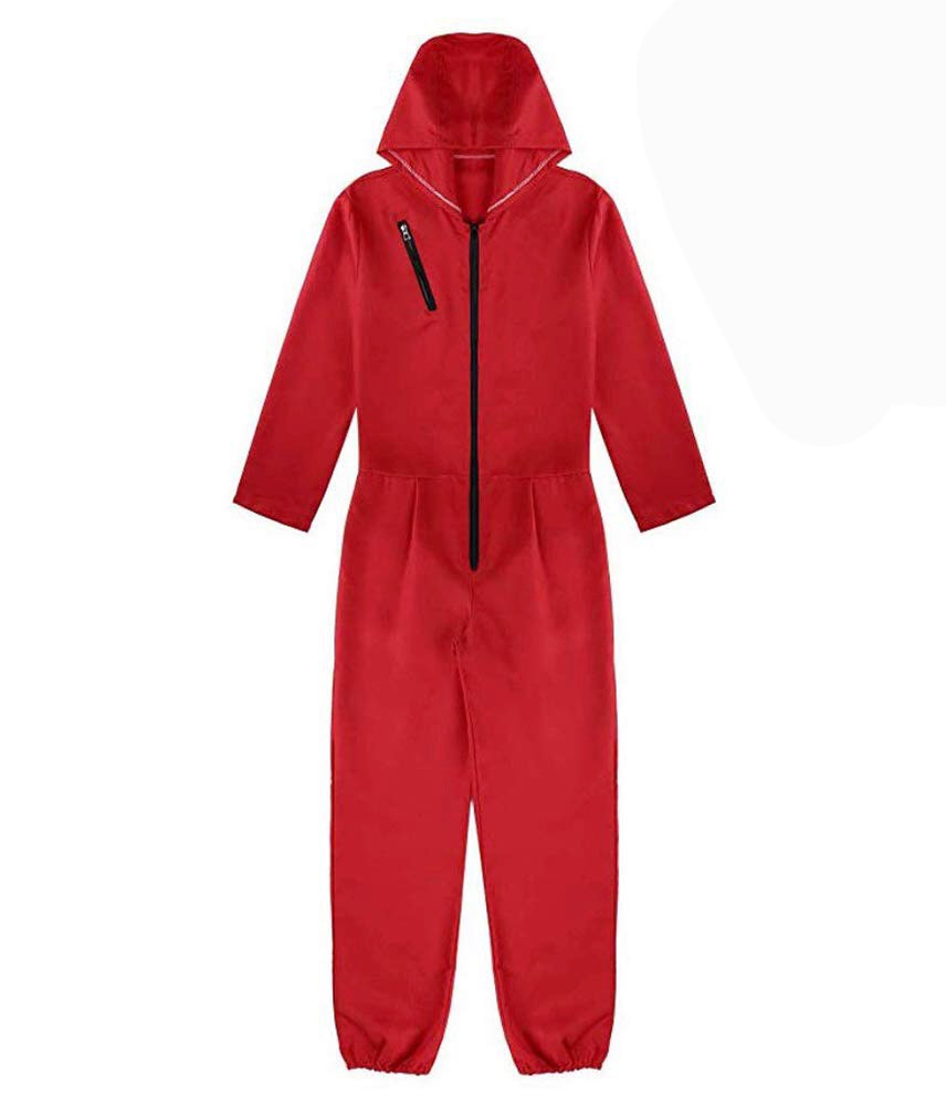 Money Heist Red Overalls Costume, Men's Fashion, Tops & Sets, Sets ...