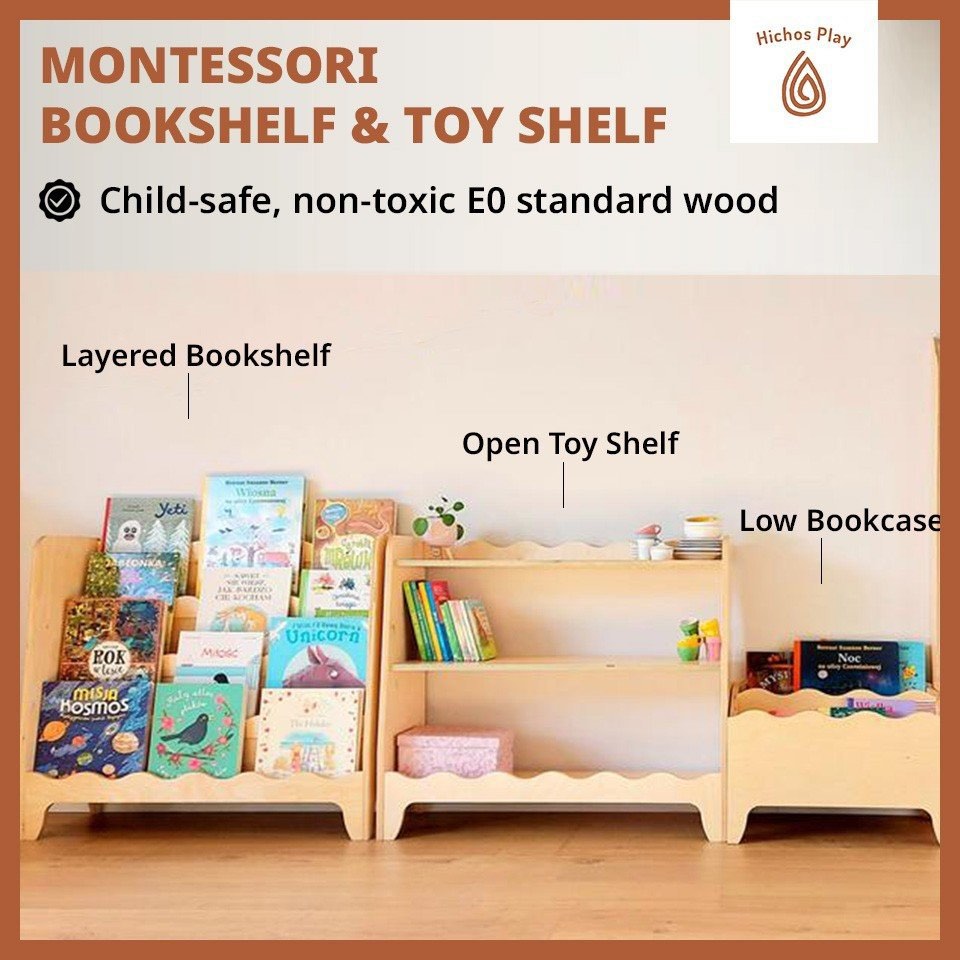 Montessori Children Bookshelf/ Montessori Shelf, Furniture & Home ...