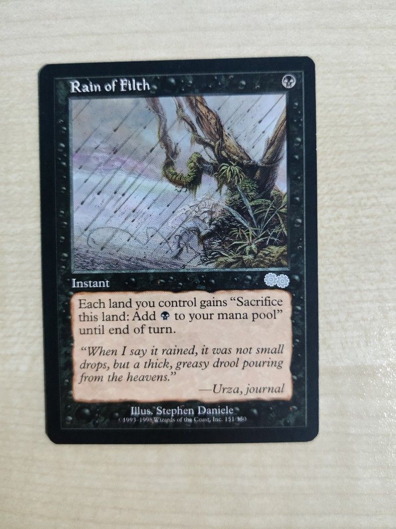 MTG Rain of Filth Urza Saga NM, Hobbies & Toys, Toys & Games on Carousell