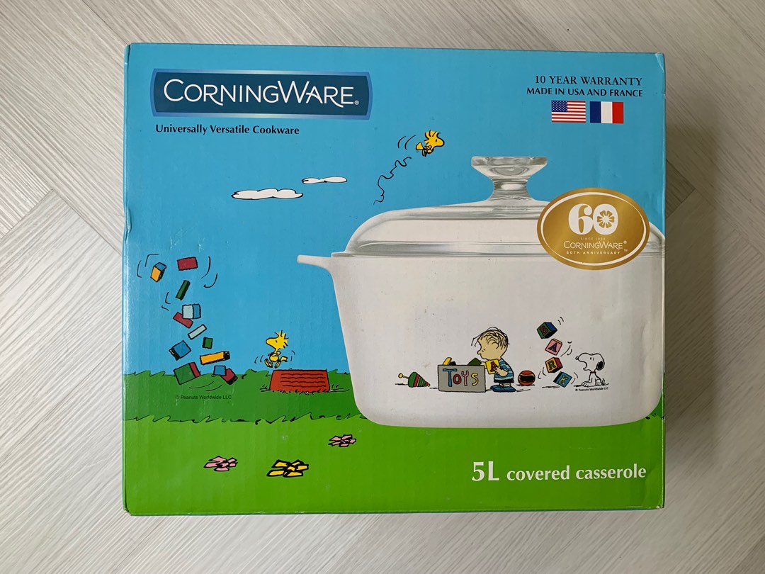 +NEW+ CorningWare Limited Edition Peanuts Snoopy 5L Covered Casserole ...
