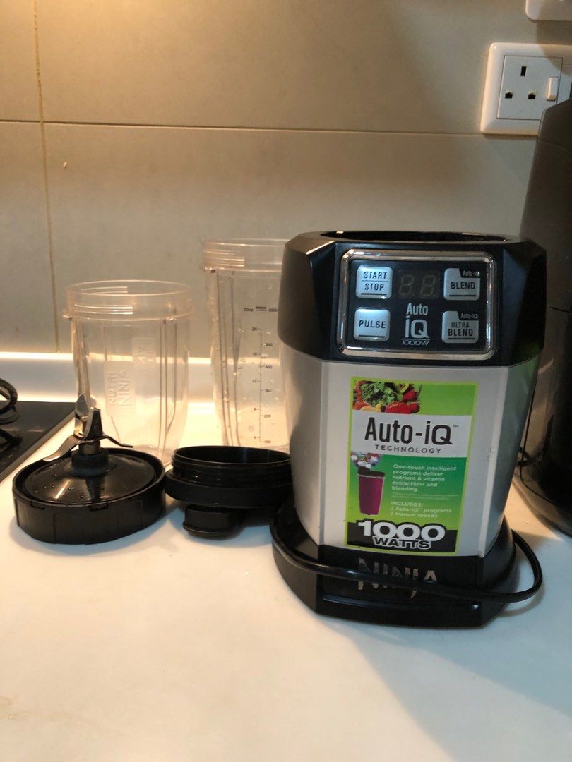 Ninja Auto-iQ Blender Black & Silver, 1000W, TV & Home Appliances ...