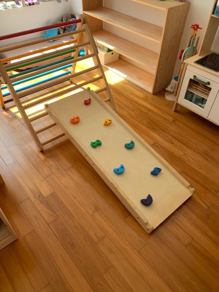 Peach Pikler triangle and double sided ramp, Babies & Kids, Infant ...