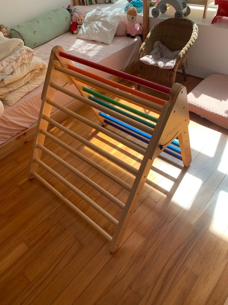 Peach Pikler triangle and double sided ramp, Babies & Kids, Infant ...
