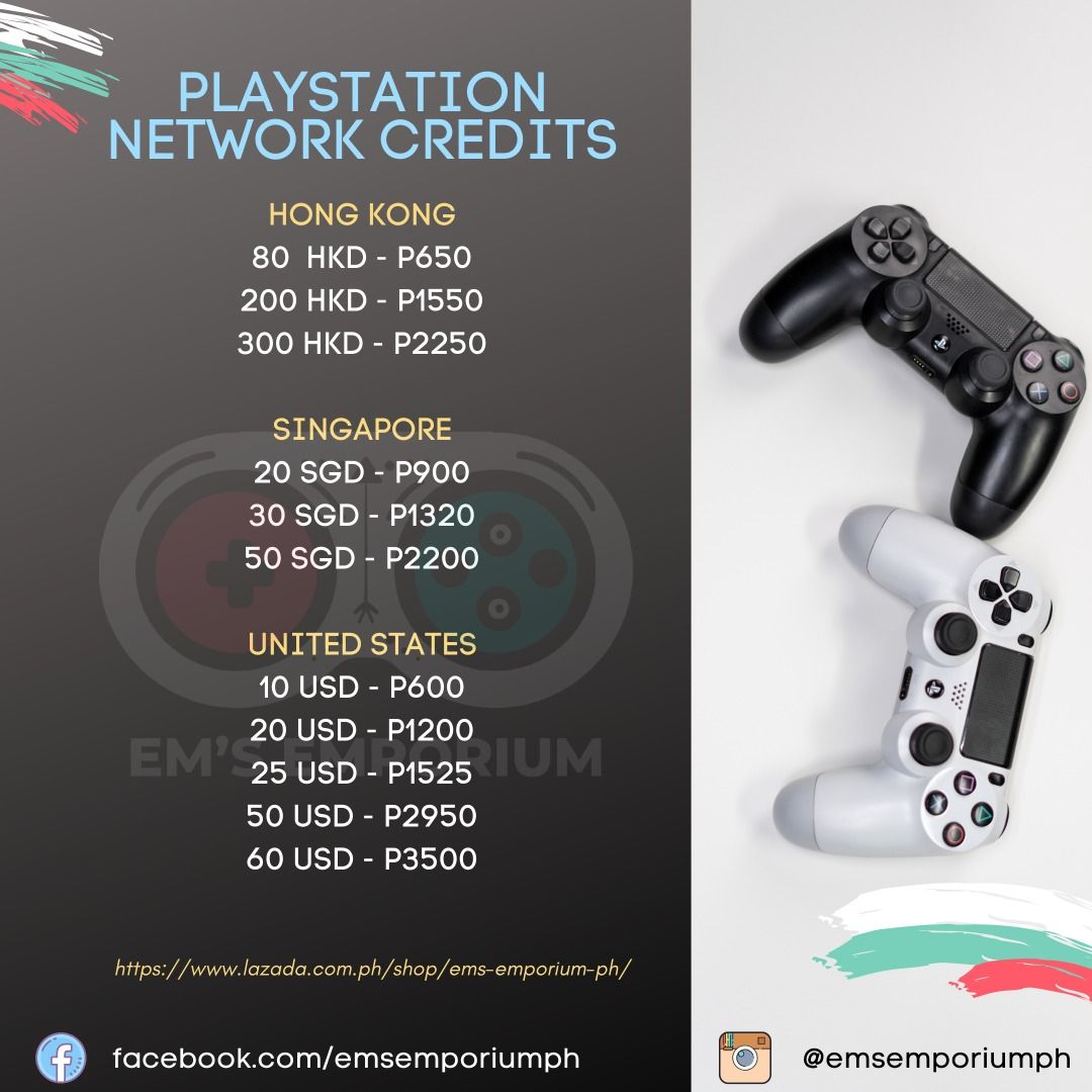 Playstation Credits, Steam Wallet, Nintendo Eshop Credits etc., Video ...