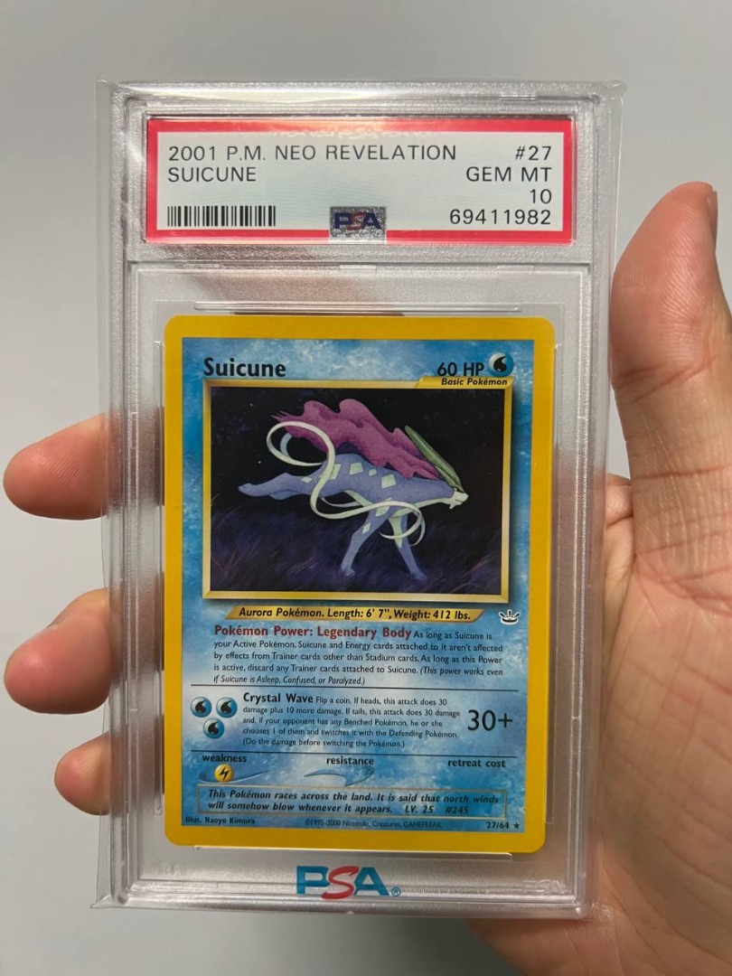 Pokemon TCG: Suicune Neo Revelation PSA 10, Hobbies & Toys, Toys ...