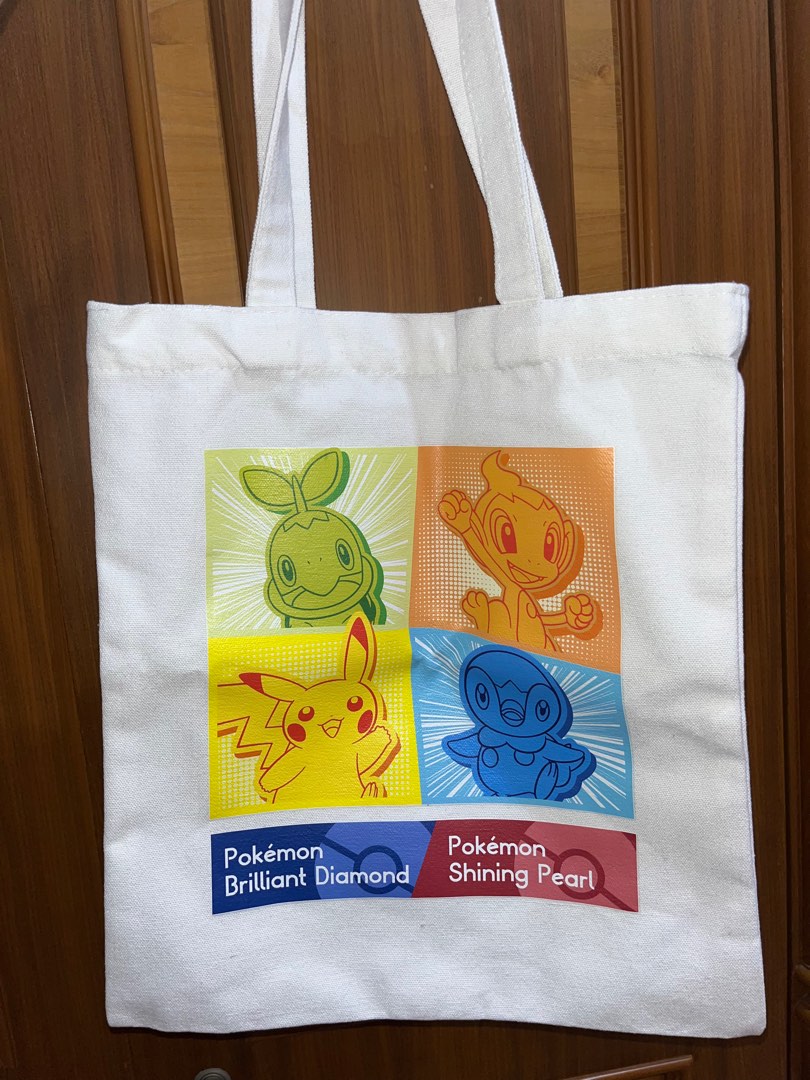 Pokemon Tote Bag, Fesyen Wanita, Tas & Dompet di Carousell