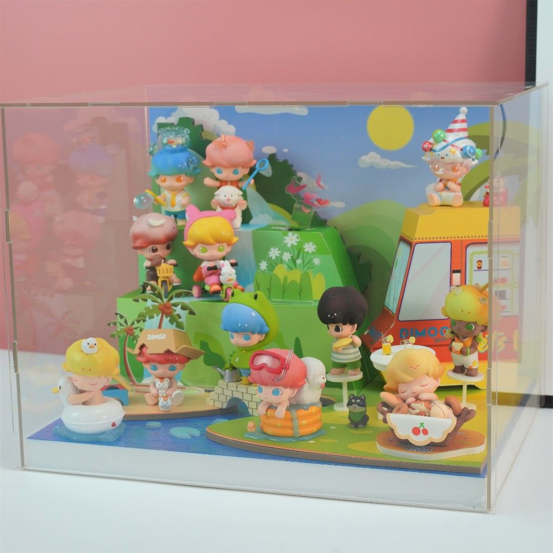 [POPMART DISPLAY CASE] POPMART DIMOO PETS VACATION HIGH QUALITY ACRYLIC ...