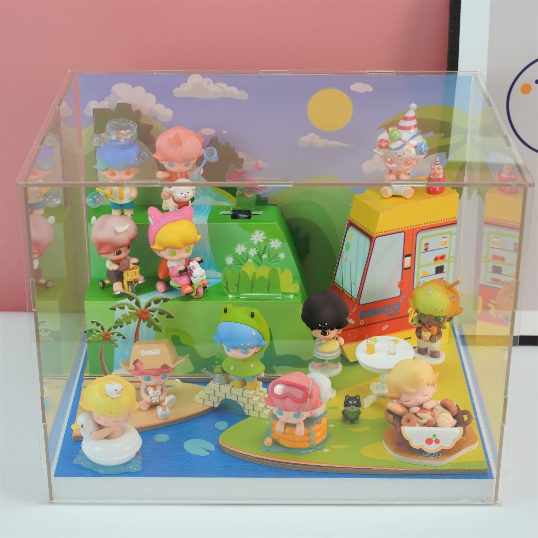 [POPMART DISPLAY CASE] POPMART DIMOO PETS VACATION HIGH QUALITY ACRYLIC ...
