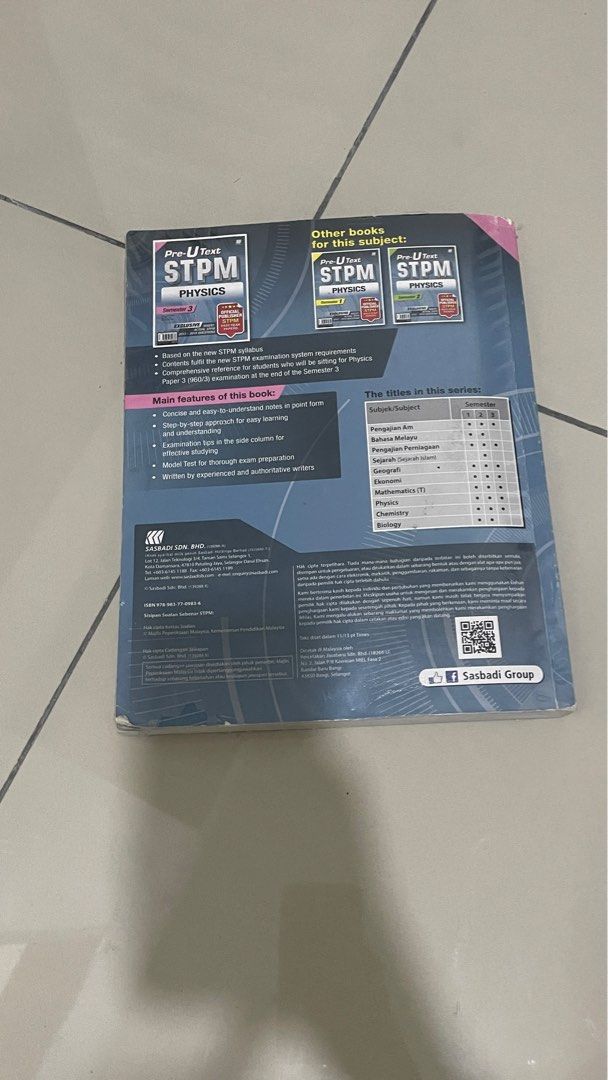 PRE U TEXT STPM SEM 3 PHYSICS TEXTBOOK, Hobbies & Toys, Books ...