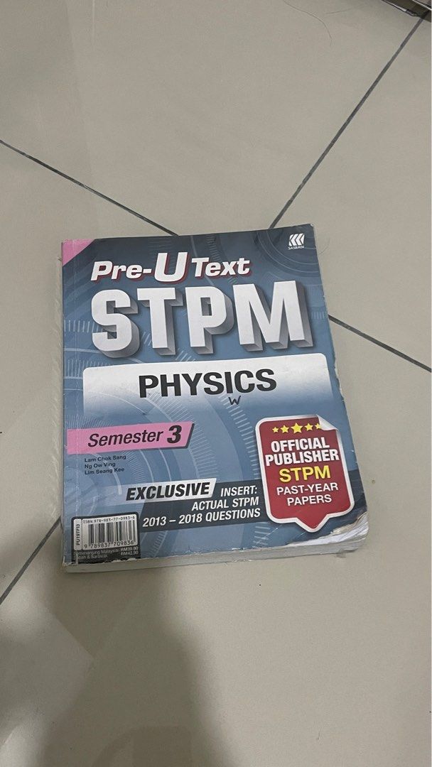 PRE U TEXT STPM SEM 3 PHYSICS TEXTBOOK, Hobbies & Toys, Books ...