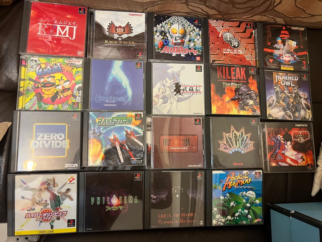 PS1 Playstation 1 初代遊戲光碟19隻。武藏傳。鐵拳 Tekken。Raystorm。Rage Racer。上海 ...