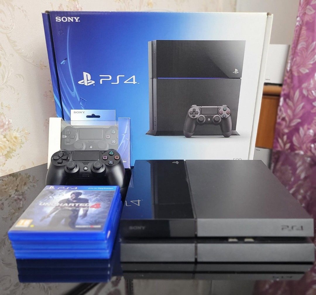 PS4 Jet Black, 500GB, Model: CUH-1106A, Video Gaming, Video Game Consoles, PlayStation on Carousell