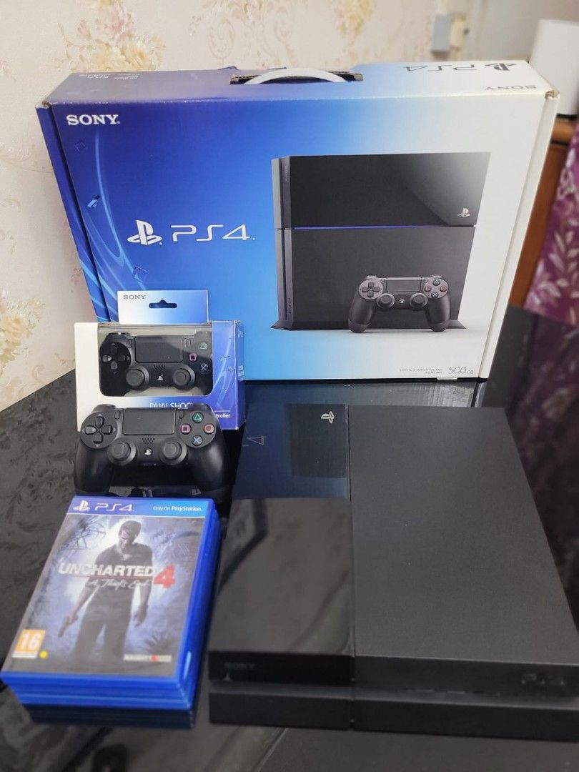 PS4 Jet Black, 500GB, Model: CUH-1106A, Video Gaming, Video Game ...