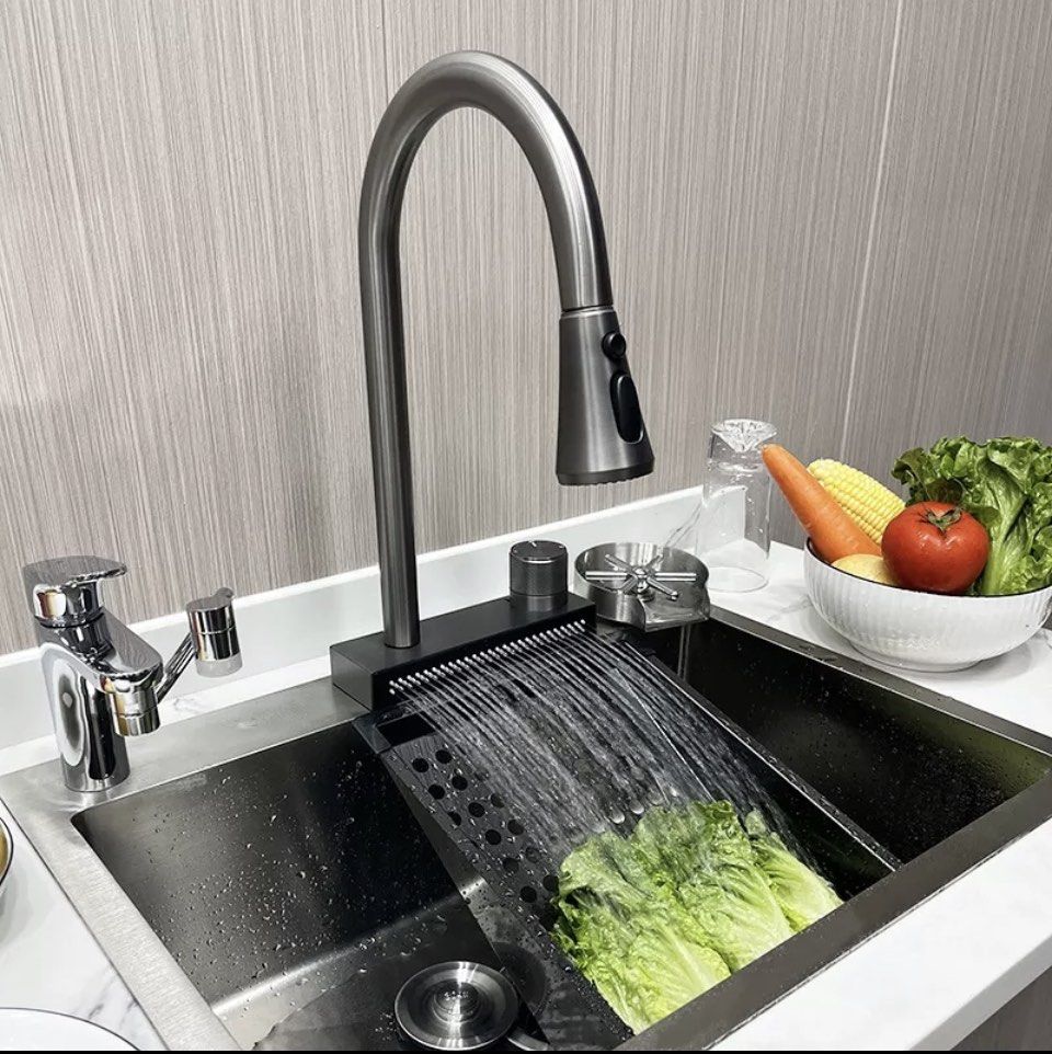 Last Piece Pull Out Kitchen Mixer with Waterfall outlets, Furniture ...