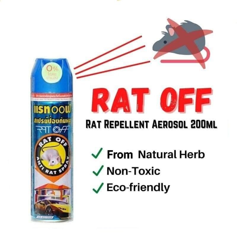 RAT OFF Spray House Mouse Rodent Repellent Control 200 ml Original ...
