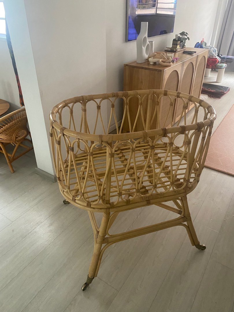 Rattan Baby Cot, Babies & Kids, Baby Nursery & Kids Furniture, Cots ...