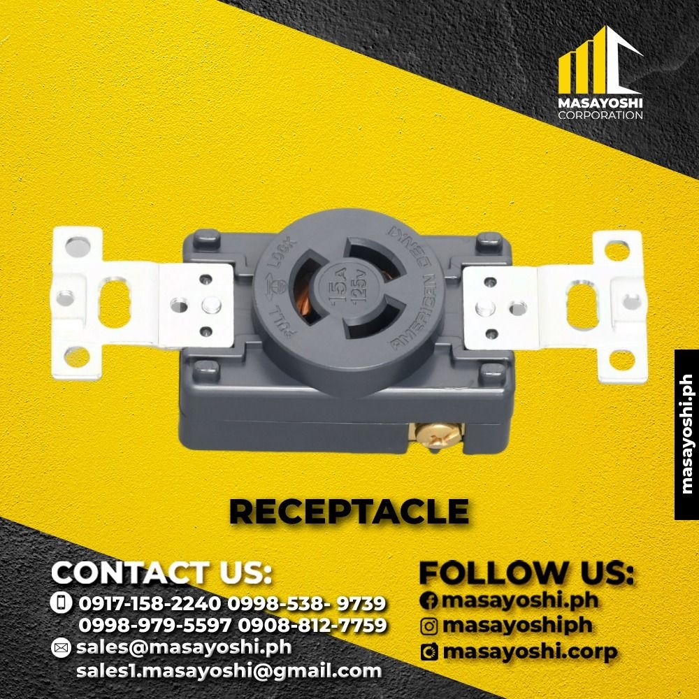 Receptacle, 2-Pole 3-Wire Grounding 15A 125V, Commercial & Industrial ...