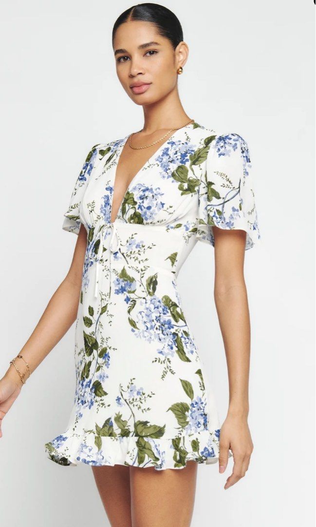 Reformation Mya Dress riveria floral Rosato, Women's Fashion, Dresses ...