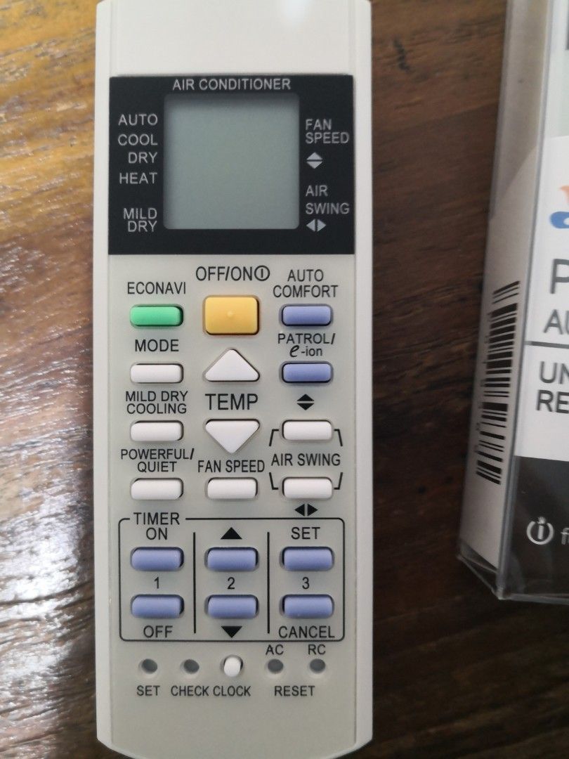 Remote Control Panasonic aircond universal pn1122v auto comfort Patrol ...