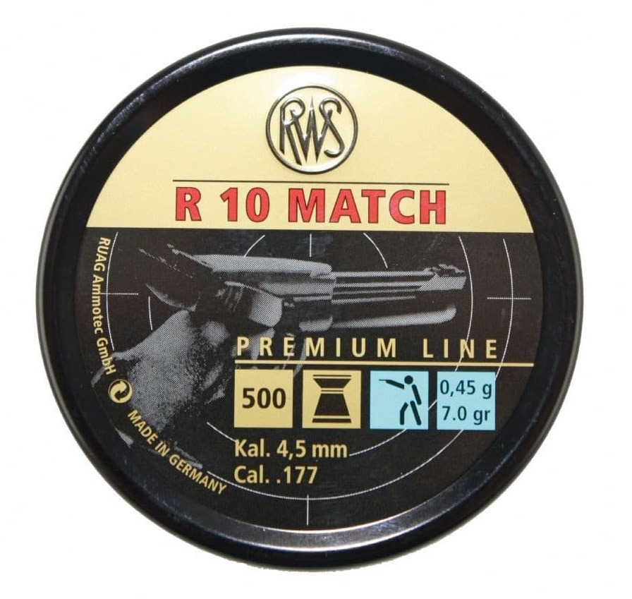 RWS R10 Match Pellets for Air Pistol tin of 500s, Sports Equipment ...