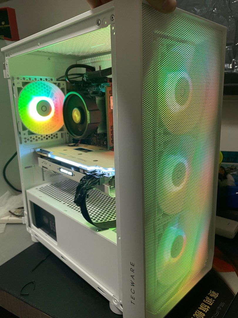 Ryzen 5 GTX1070 Custom Gaming PC / White pc build/ Workstation / Office ...