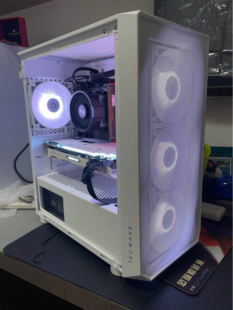 Ryzen 5 GTX1070 Custom Gaming PC / White pc build/ Workstation / Office ...