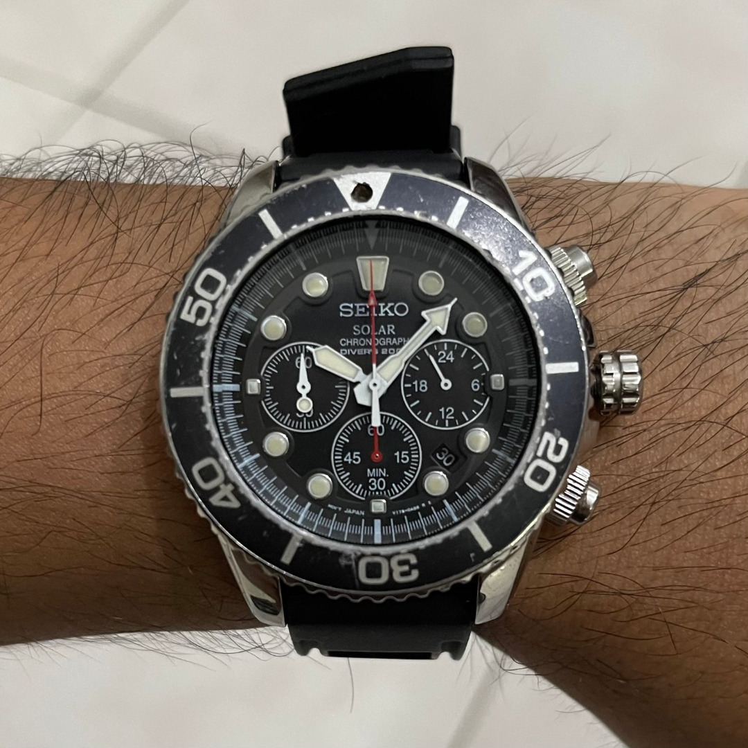 Seiko SSC015 Solar Quartz Chronograph Diver 43mm | V175-0AD0 on Carousell