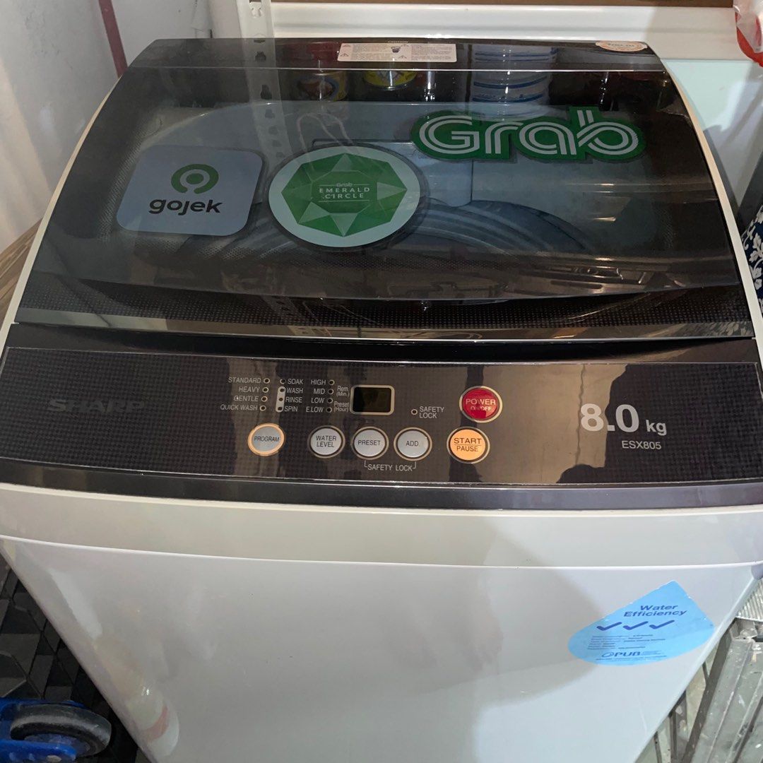 Sharp 8kg Top Load Washing Machine, TV & Home Appliances, Washing ...