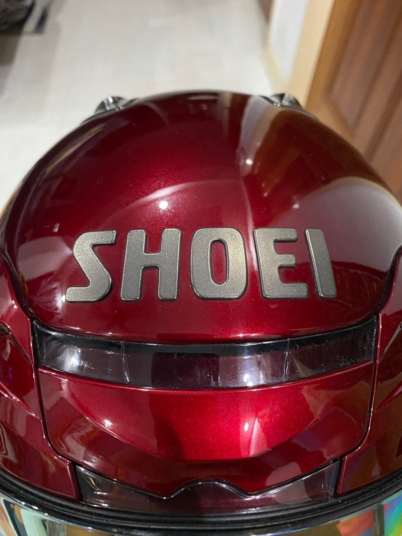 Shoei Jforce 3 Wine Red, Motorcycles, Motorcycle Apparel on Carousell